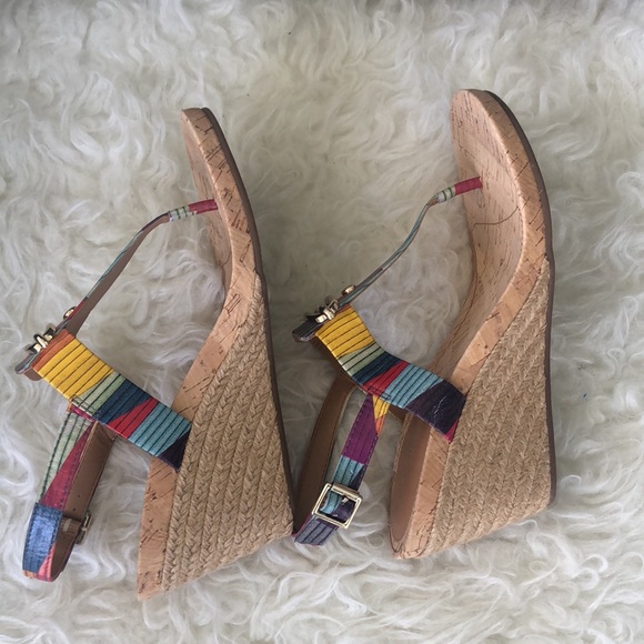 Alex Marie | Shoes | Alex Marie Multicolored Burdette Thong Espadrille Wedge Sandals | Poshmark